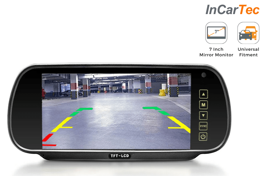 7″ Clip‑On Mirror Monitor for Reverse Cameras | InCarTec
