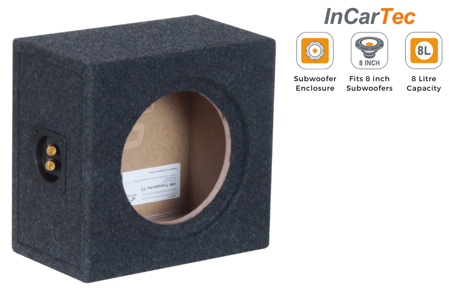 8" (inch) Under Seat Subwoofer box (MDF) For Volkswagen Transporter T5 ...