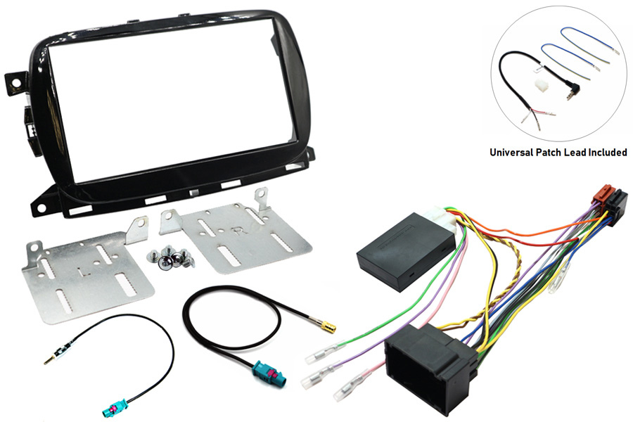 Abarth/ Fiat 500 (2016-2021) Double DIN car stereo upgrade fitting kit ...