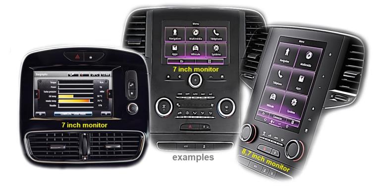 Camera input for Renault vehicles with R-LINK2 Infotainment (7" or 8.7 ...