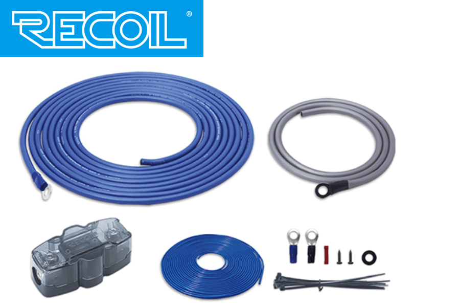 RECOIL 4‑Gauge Amp Installation Kit – OFC RCA & 120 A Fuse