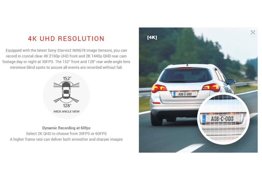 Thinkware U3000 1-Channel (Front) 4K UHD Dash cam with built-in radar ...