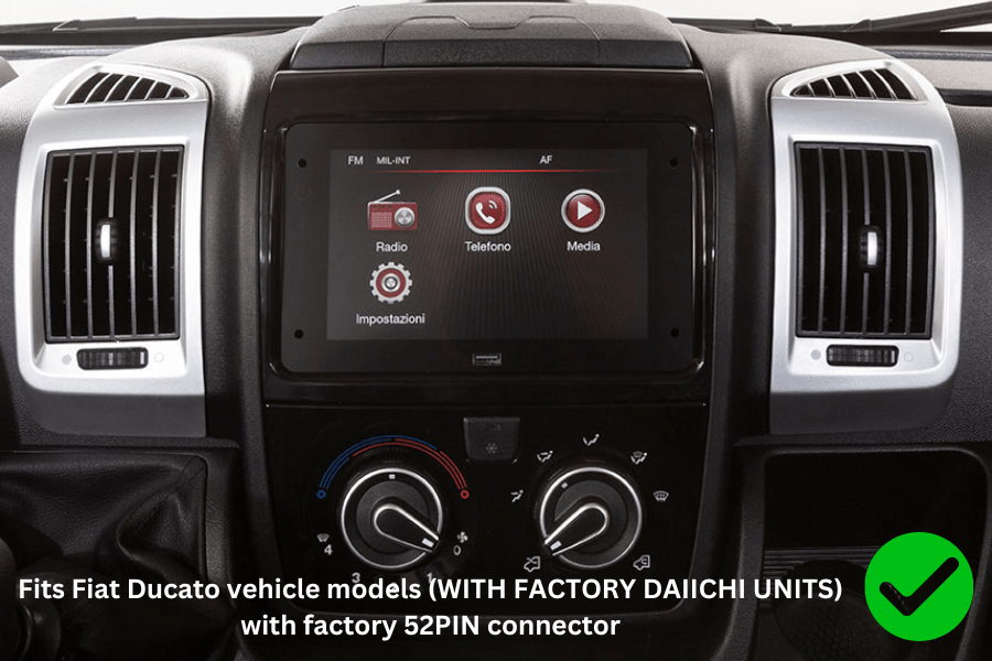 Fiat Ducato (with OEM Daiichi radios) Double DIN motorhome stereo ...