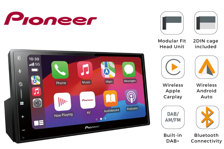Pioneer SPH‑DA77DAB – Wireless CarPlay, Android & DAB