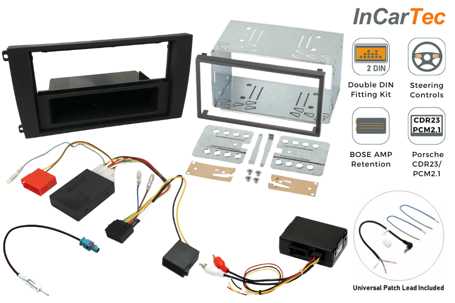 Porsche Cayenne (03-06) Single/ Double DIN car stereo fitting kit ...