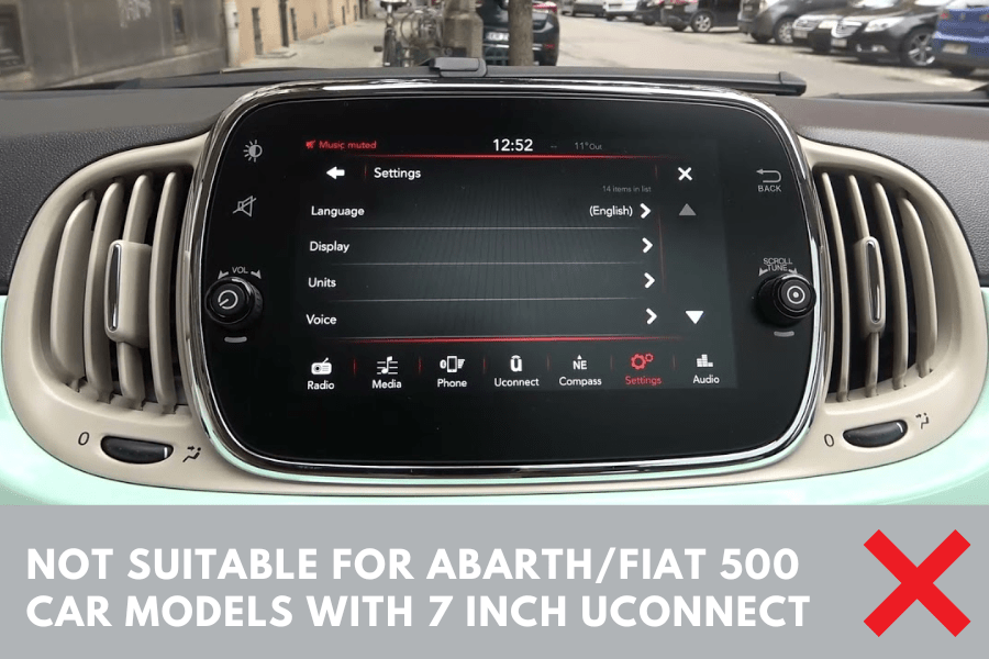 Abarth/ Fiat 500 (2016-2021) Double DIN car stereo upgrade fitting kit ...