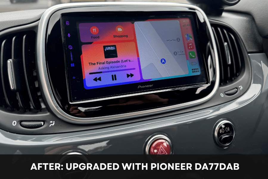 Abarth/ Fiat 500 (2016-2021) Double DIN car stereo upgrade fitting kit ...