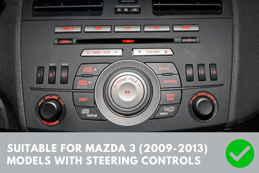 Mazda 3 (2nd Gen) BL (2009-2013) Single/ Double DIN car stereo upgrade ...