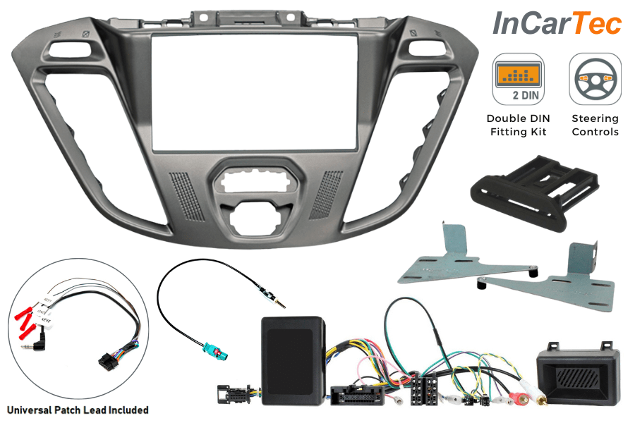 Ford Transit Custom (12-18) Double DIN car stereo fitting kit (WITHOUT ...