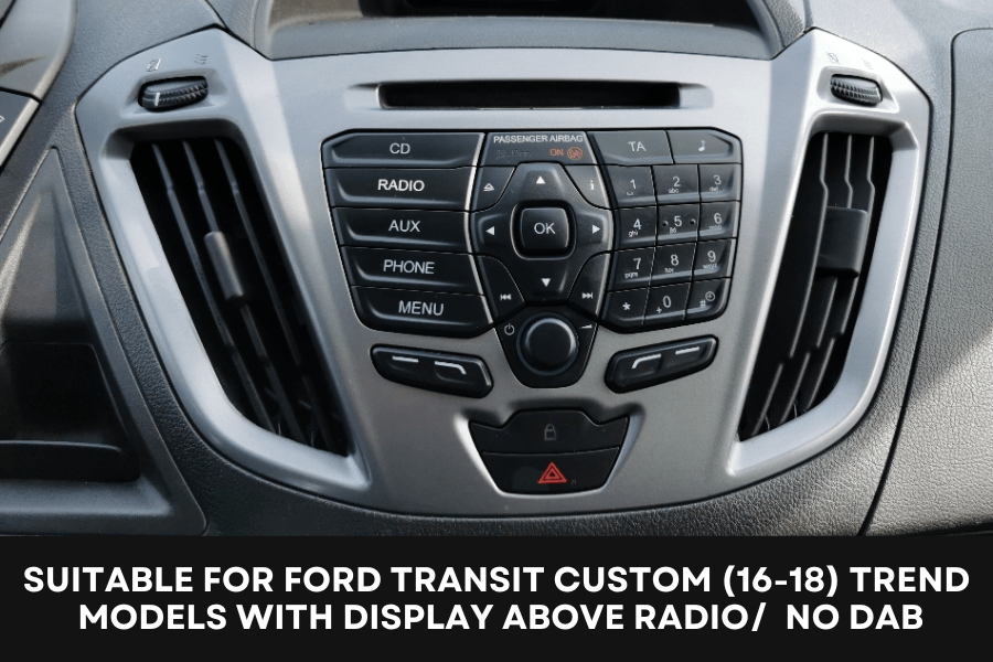 Ford Transit Custom (12-18) Double DIN car stereo fitting kit (WITHOUT ...