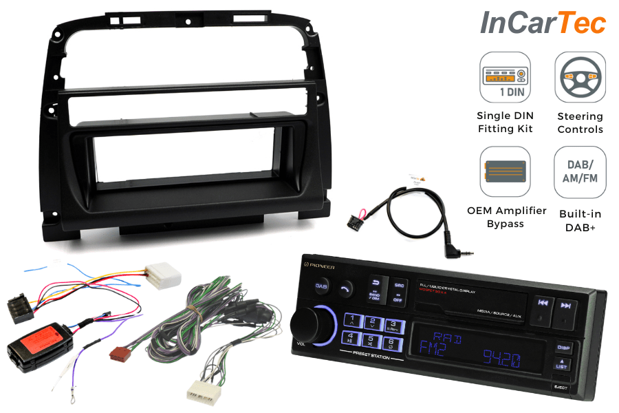 Jaguar XK8/XKR Convertible (2000–05) Pioneer SXT-C10PS Retro Stereo Kit ...