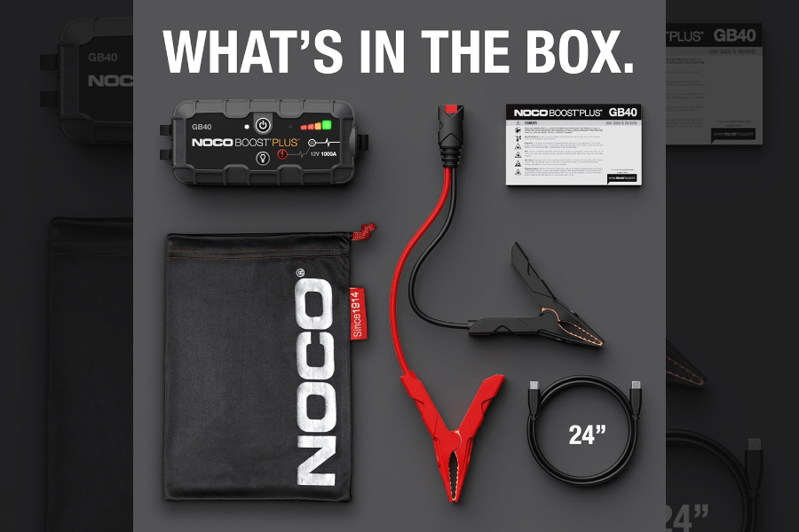 NOCO GB40 1000A Jump Starter — Compact Car Battery Booster
